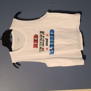 Miken | Tops | Miken Red White And Blessed Muscle Tank | Poshmark